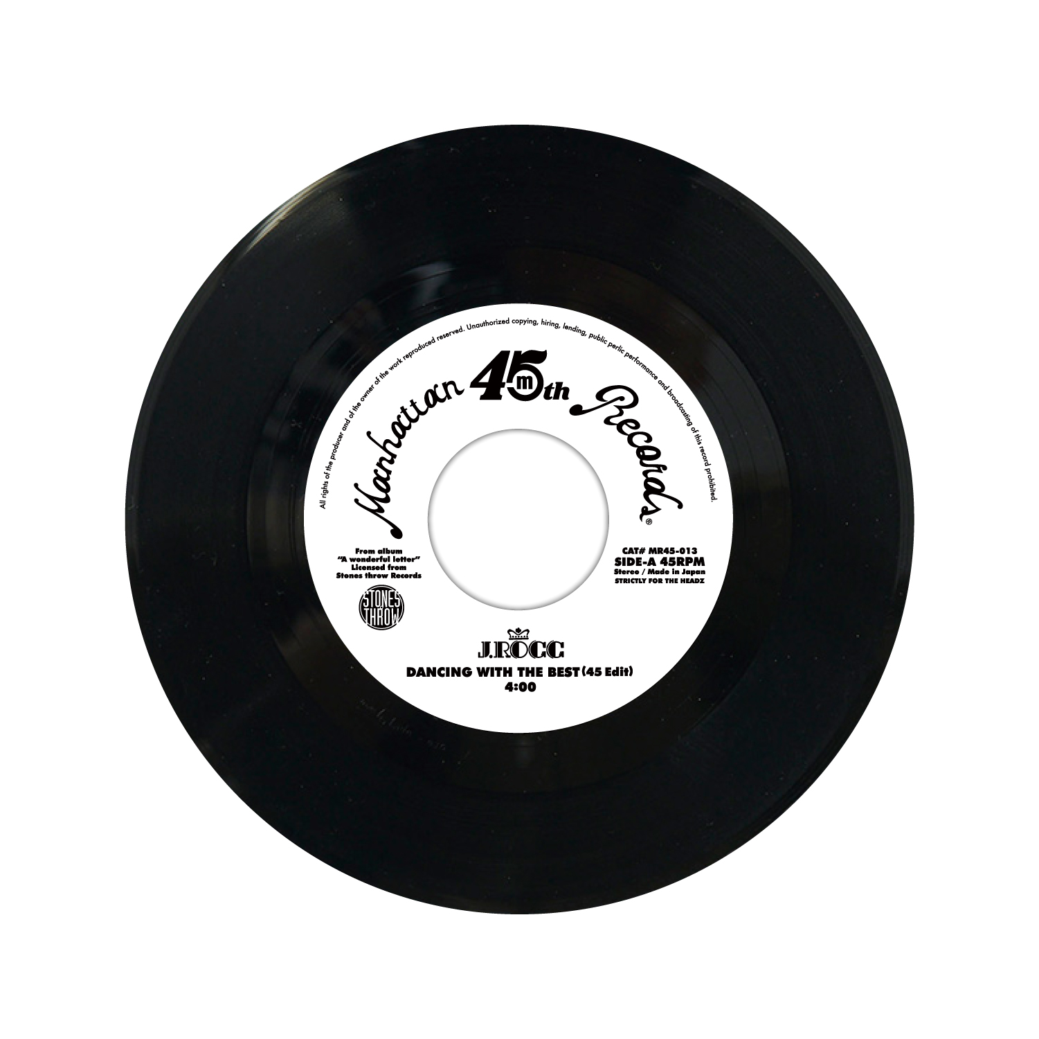 11/13(木）J.ROCC 来日記念 7INCH RELEASE決定。 | Manhattan Records